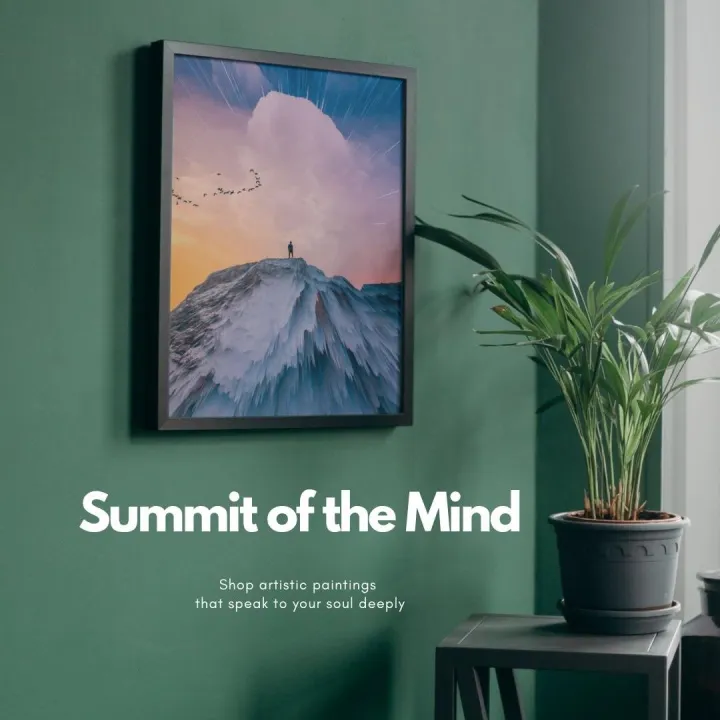 Summit of the Mind: Wall Art with Frame | Daraz.pk