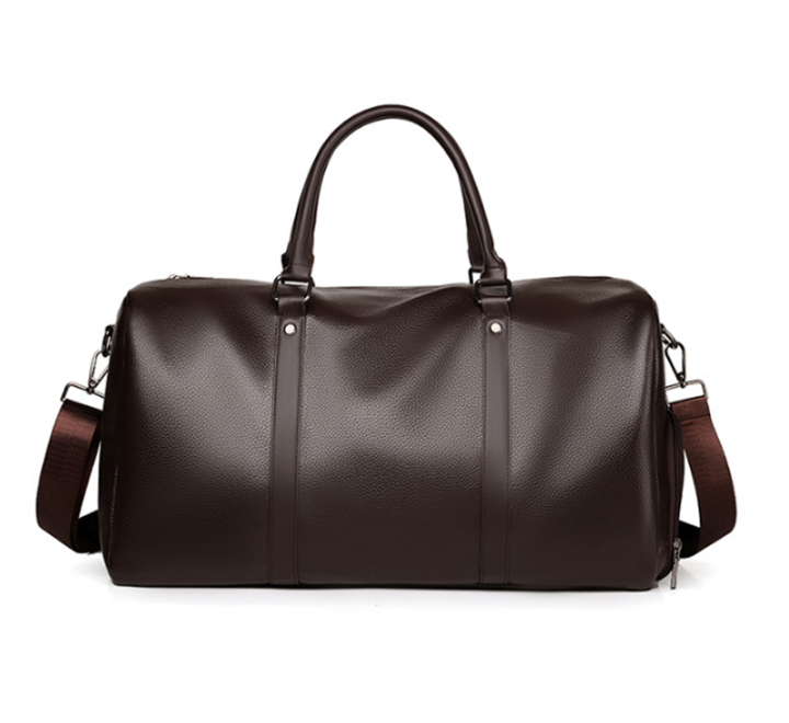 PU Leather Unisex Multi-functional Travel bag, duffle bag with shoe ...