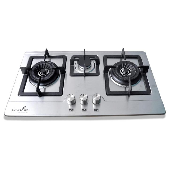 CrossFire Stainless Steel Hob Stove 3 Burner | Daraz.pk