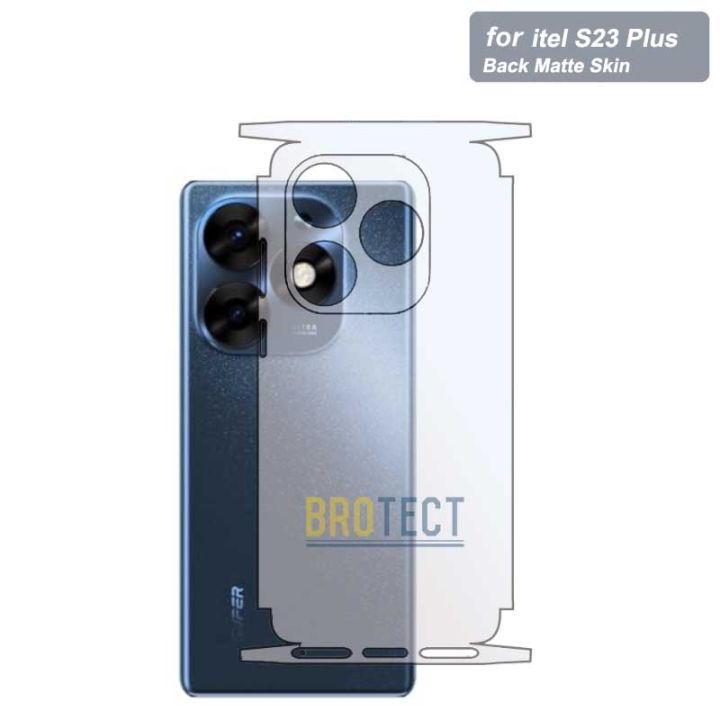 itel S23 Plus Back Protector Matte 360 Complete full sides Skin Vinyl ...