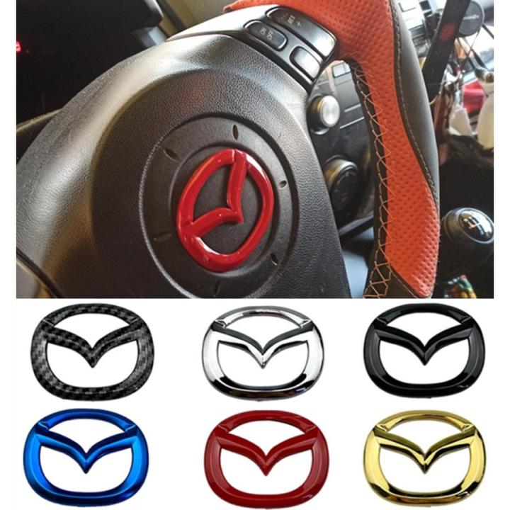 Aluminum Car Emblem Cover Stickers for Mazda Axela 323 CX5 CX3 CX6 RX7 ...