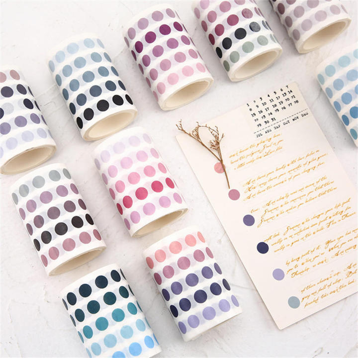 Stationery Supplies Gift Sticker Color Label Sticker Watercolor Dot ...