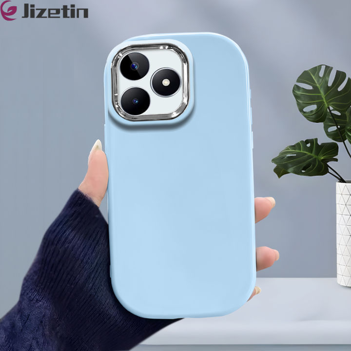 Jizetin for Realme C53 C51 / Narzo N53 Note 50 Back Cover Luxury Color Bright Lens Frame Candy ...