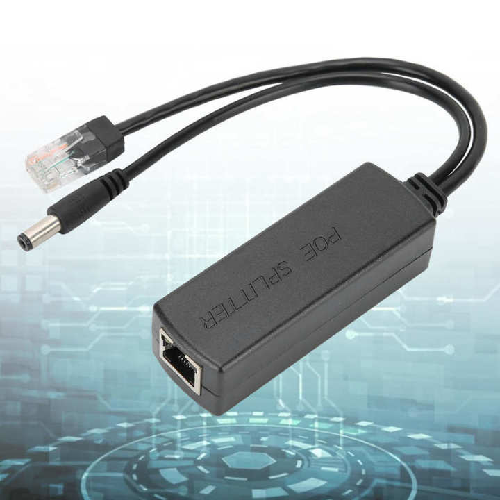 PoE Power Over Ethernet Splitter Adapter 48V to 12V IEEE 802.3af/at ...