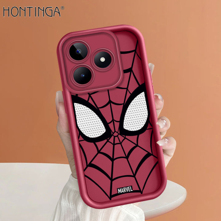 Hontinga for Realme C51 C53 Narzo N53 Note 50 Back Cover Spider-Man Pattern Ladder Soft Camera ...