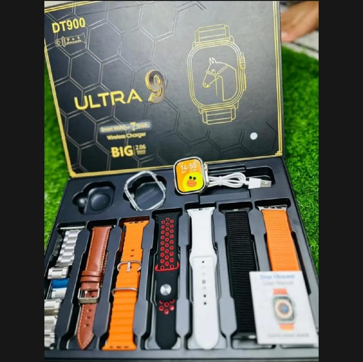 DT 900 Ultra Smart Watch 7 In 1 Straps Ultra 9 Smart Watch- 49 MM Dial ...