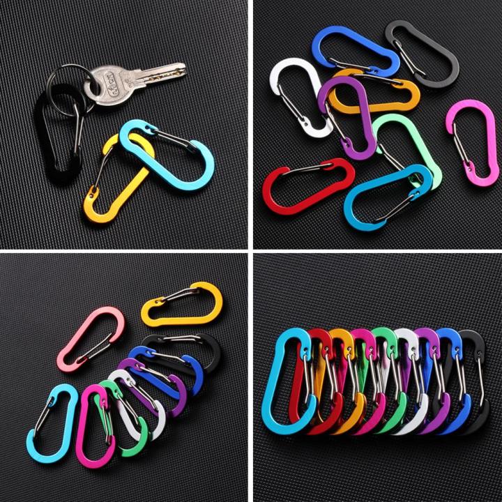 5pcs Multi-Use Carabiner Outdoor Backpack Lock Buckle Keychain Fishing ...