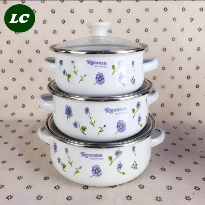 Reoona 1L 1.5L 2L Stainless Steel Kitchen Mixing Food Storage Bowls ...