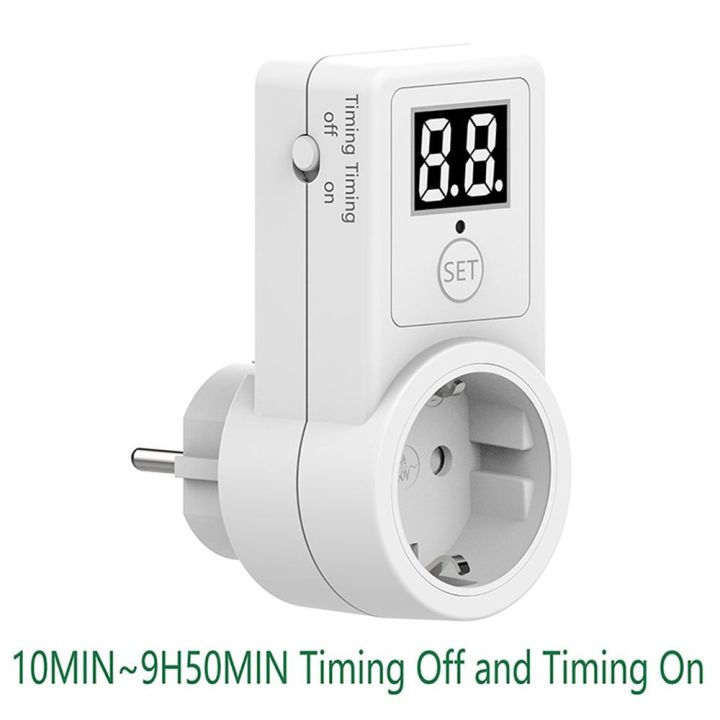 Universal EU Plug Electronic Timer Digital Countdown Switch Electric Outlet Timer Switch Timing ...