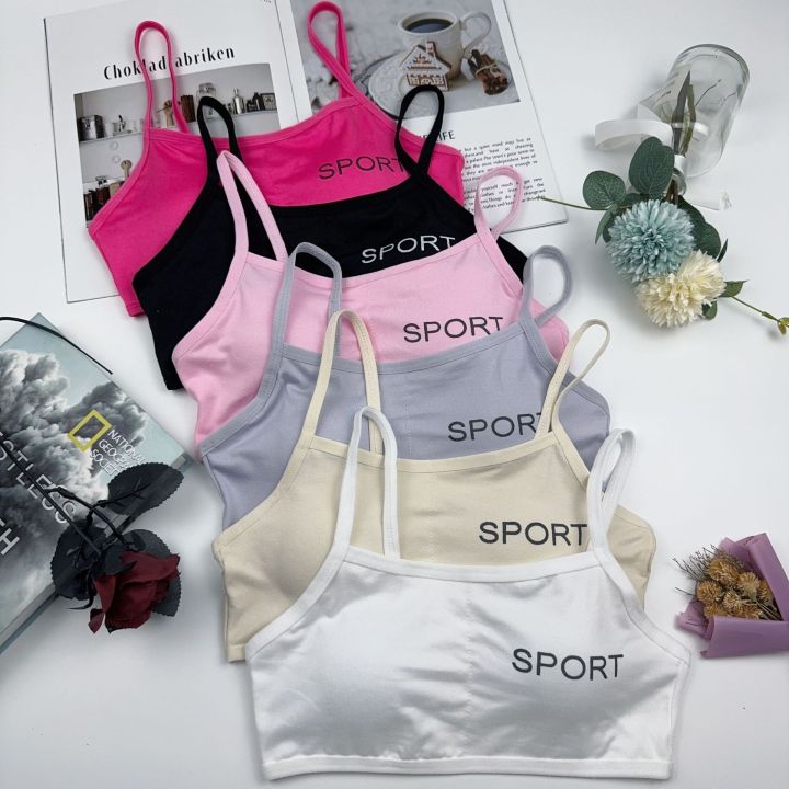 Teen Girls Cotton Padded Sports Bra (Age 8–15) | Soft, Breathable, Wire ...