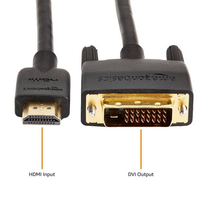 AmazonBasics HL-007347 HDMI Input to DVI Output Adapter Cable - 6 Feet ...