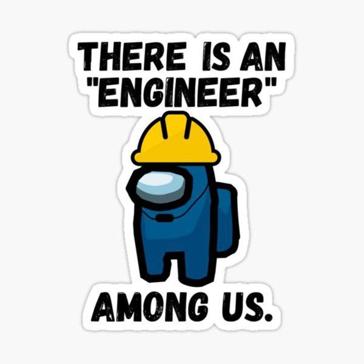 Engineer Sticker - Among Us Sticker - Stickers for Laptop - 3 x 2 ...