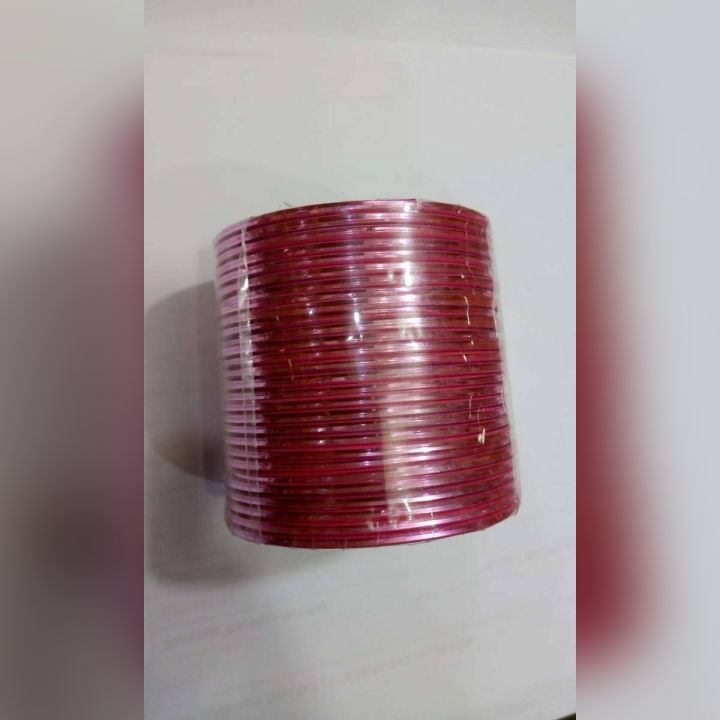 Plain Metal Bangles Baby Pink Color - 24.Bangles | Daraz.pk