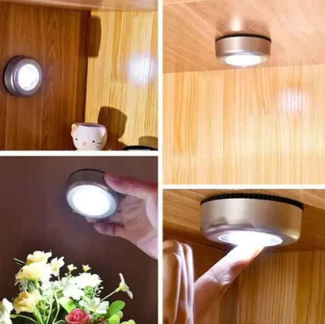 Push Button Cabinets LED Light for Closets Counters Car Boot Wireless 3 ...