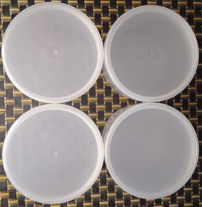 Small Plastic Round box (4.5cmX6cm) (Quantity 4) | Daraz.pk