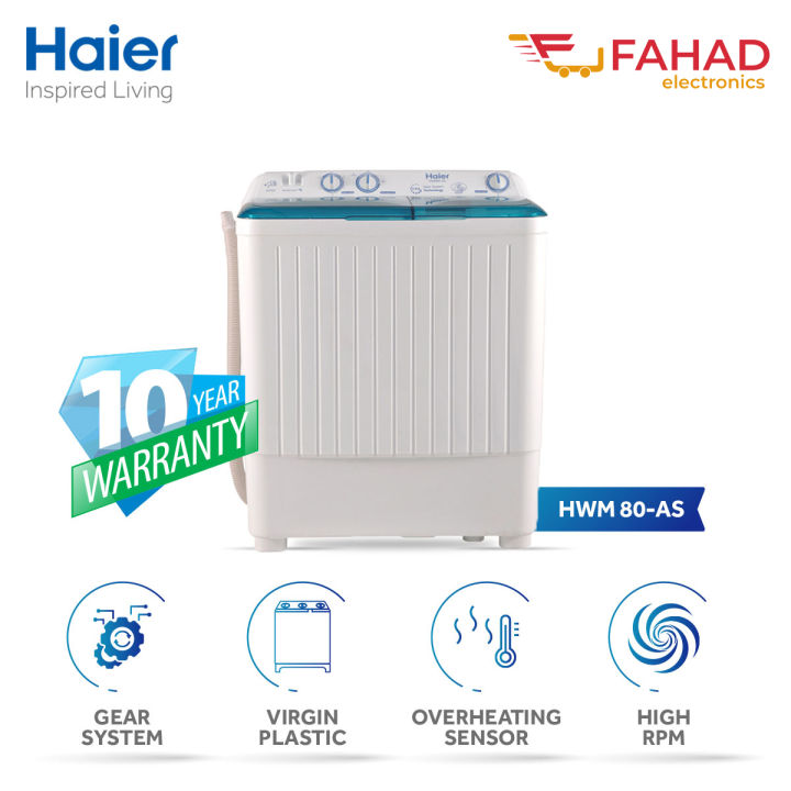 Haier 8kg Semi Automatic Washing Machine HWM 80-AS 10 Years Warranty. | Daraz.pk