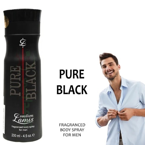 Pure Black Fragrance Body Spray - For Men - 200ml | Daraz.pk