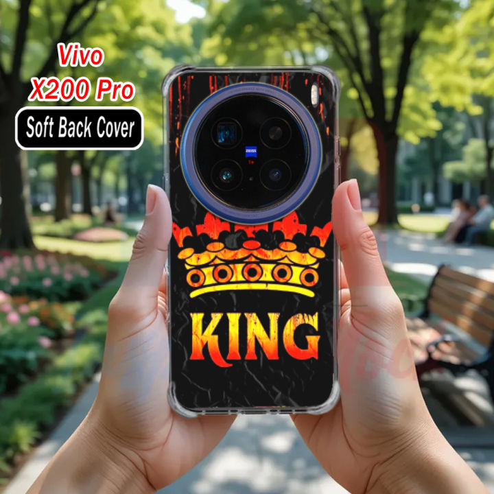 Vivo X200 Pro Back Cover - King Black Soft Case | Daraz.pk
