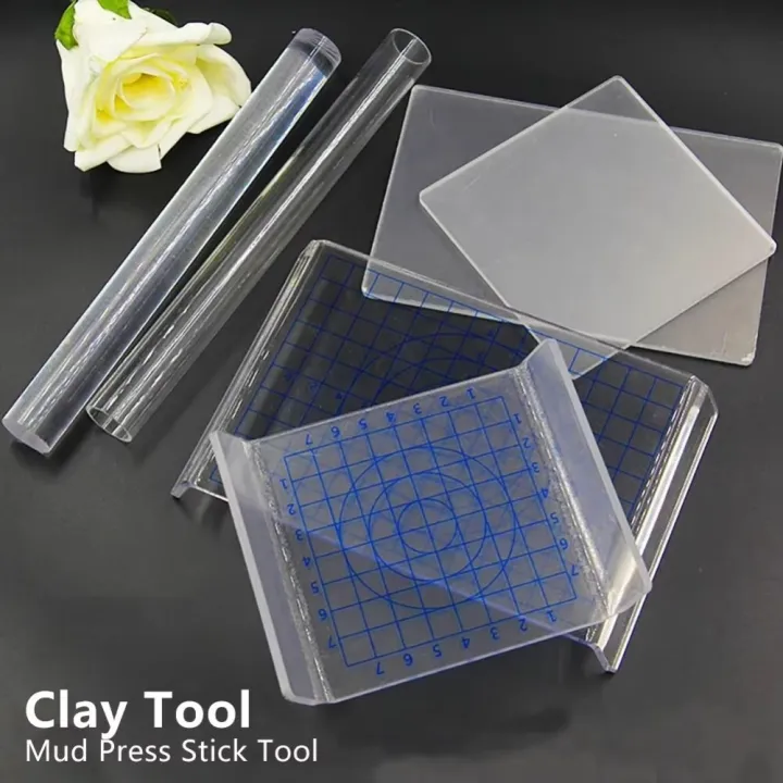 New Clear Clay Press Acrylic Sheet Handmade DIY Clay Modeling Tools ...