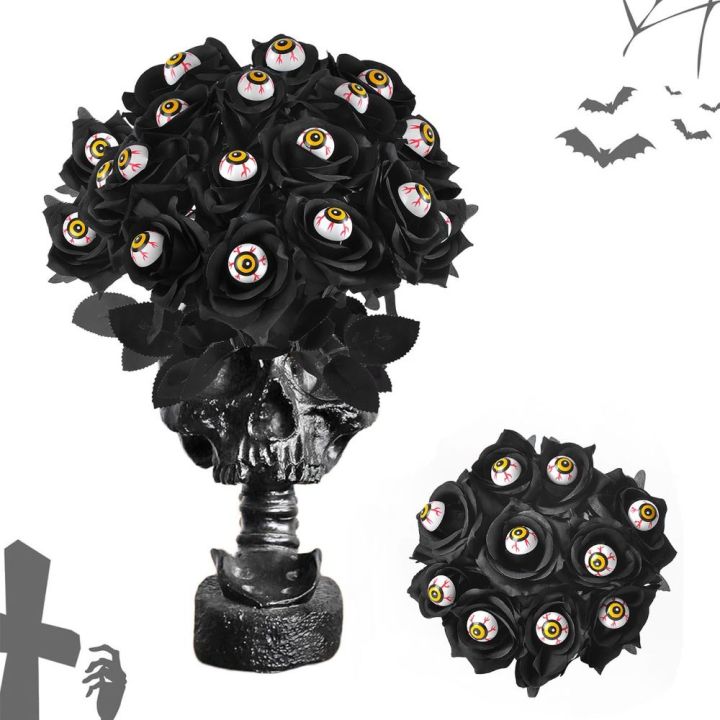 Flower Arrangement Black Red Roses Artificial Roses Eyeball Design ...