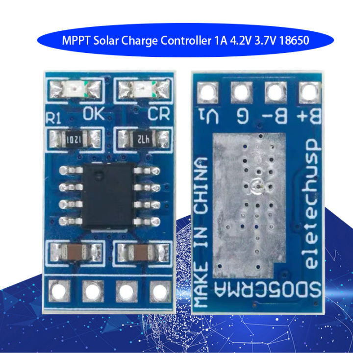 MPPT Solar Charge Controller 1A 4.2V 3.7V 18650 LiPo Li-ion Lithium ...
