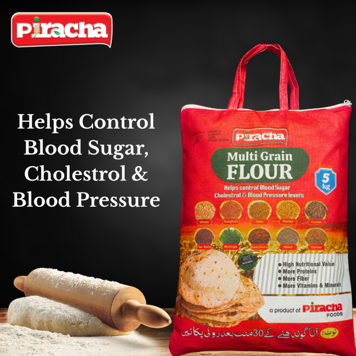 Piracha Multigrain Atta 5 kg / flour | Diet Atta | 10 Grains | Globally ...