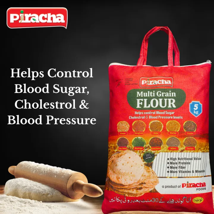 Piracha Multigrain Atta 5 kg / flour | Diet Atta | 10 Grains | Globally ...