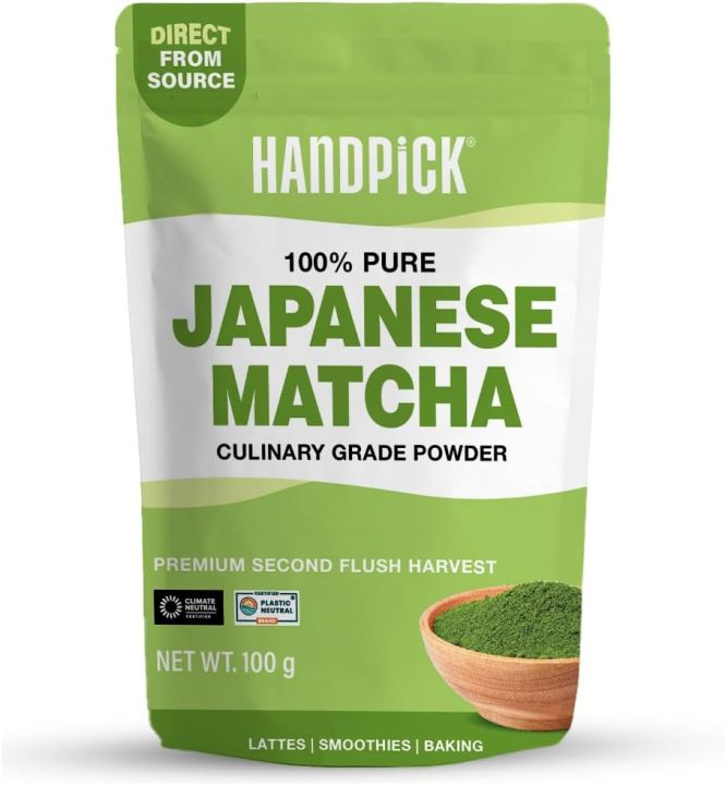 HANDPICK, Japanese Matcha Green Tea Powder (100g, 100 Servings ...