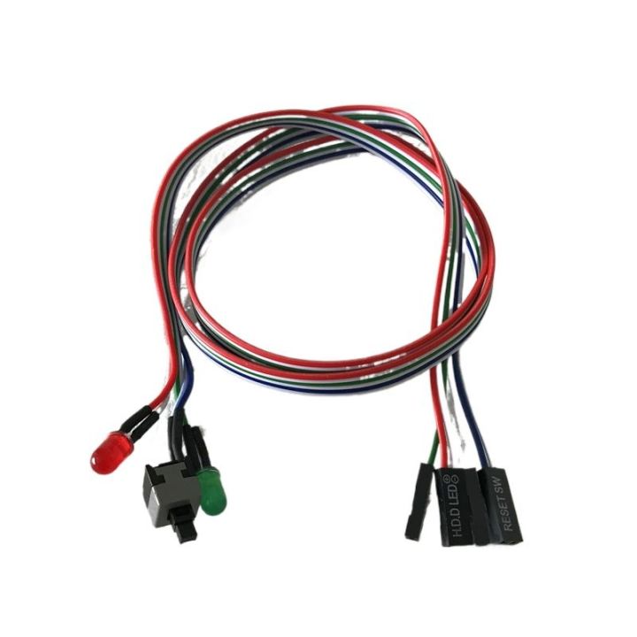 PC Desktop Computer Chassis Switch Reset Button Hard Disk Status LED ...