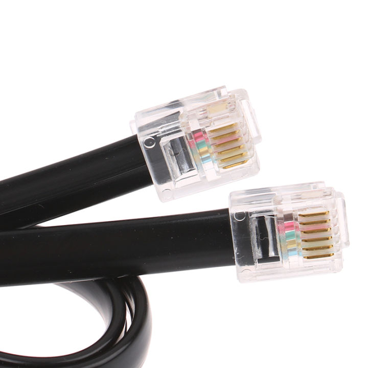 Rj11 Rj12 6p6c Data Cable Male To Male Modular Data Cord Straight ...