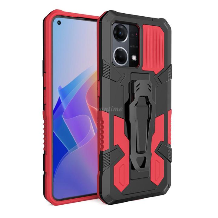 Vantime For Oppo F21 Pro 4g Phone Back Belt Clip Case Kickstand Cover