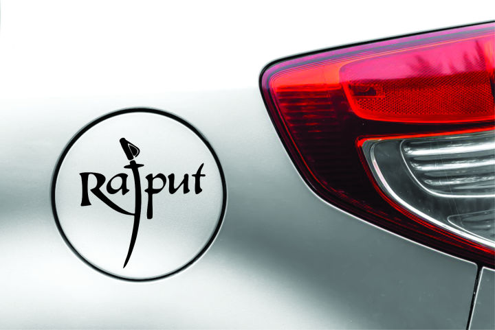 RAJPUT name sticker Petrol Sticker Fuel Tank Vinyl Decal Car Stickers ...