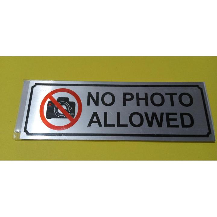 NO PHOTO ALLOWED Sign - Self Adhesive Acrylic Sign - 18 x 5.5cm | Daraz.pk