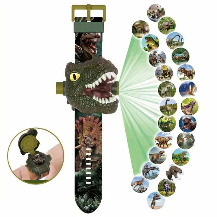 Kids’ Dinosaur Projector Watch - 24 Interactive Patterns, Adjustable ...