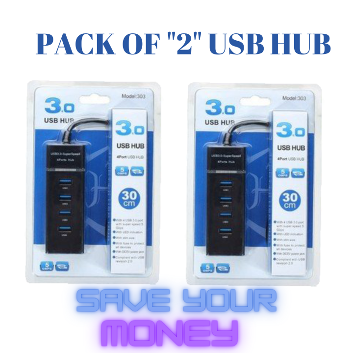 USB Hub 3.0 4 Ports High Speed usb 3.0 port Hub Splitter Fast Data ...