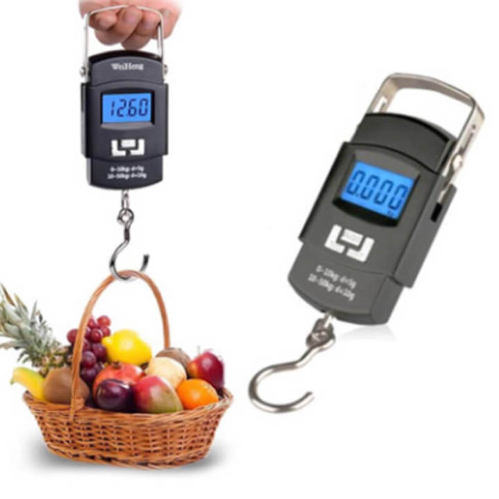 50Kg/5g LCD Digital Display Backlight Portable Hanging Hook Scale ...