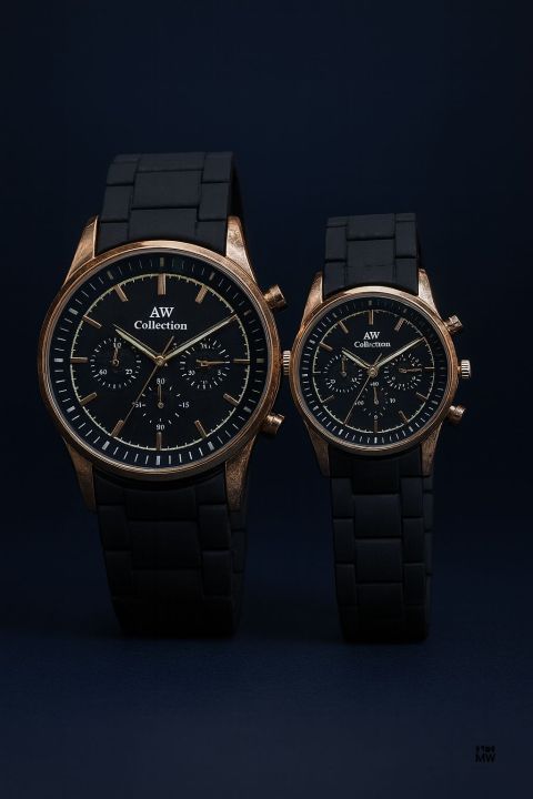 AW Collection Couple Watch | New Look | Rubber Chain | Attractive New ...