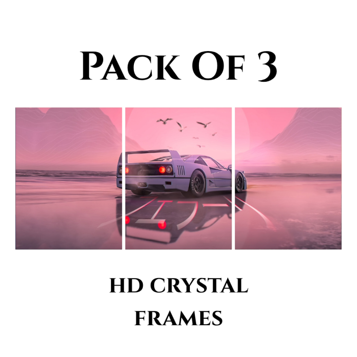 Legendary White Ferrari F40 Artwork in Pink Sunset | Aesthetic Supercar ...