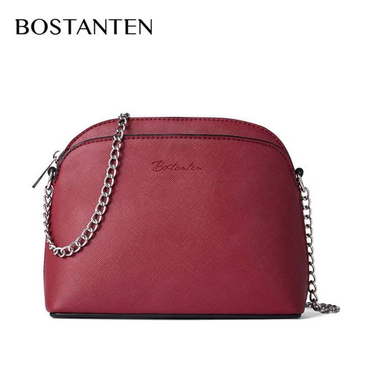 BOSTANTEN Women's Shoulder Bags For Women PU leather Zippers Sling Bag ...