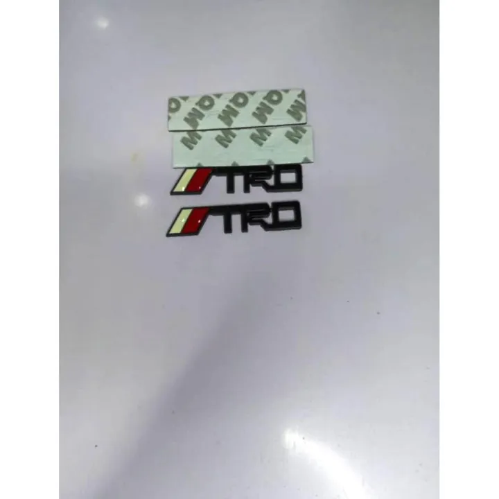 2 Piece 3D Metal TRD Logo Mat Black Car Sticker Auto Body Badge Decal ...