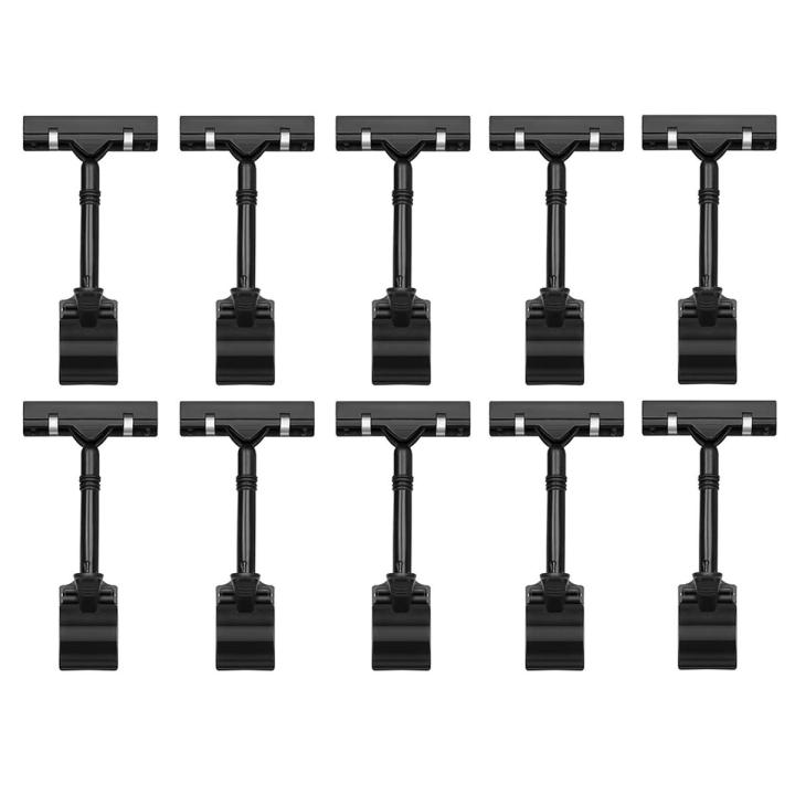 10PCS Adjustable Plastic Sign Holder,Clip-on Style Double Head Display ...