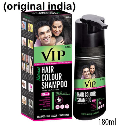 VIP Natural 5in1 Hair Colour Shampoo base Hair Color 180ml Black in ...