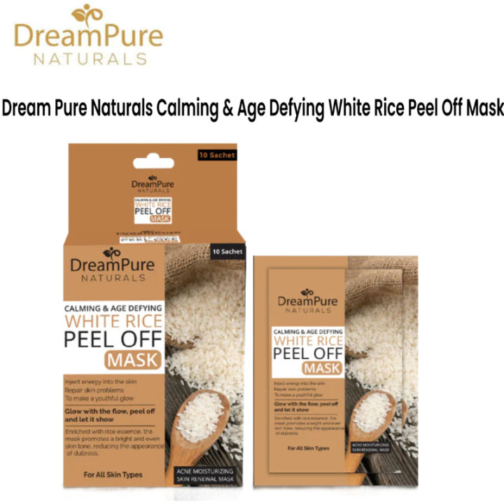 Dream Pure Naturals Calming & Age Defying White Rice Peel Off Mask (10 ...