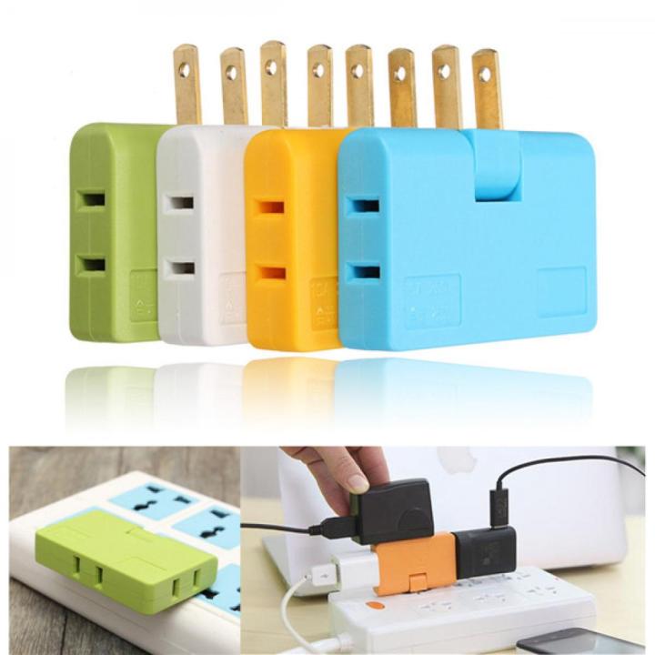 Rotating Wall Socket - 3 In 1 Extension Power Adapter - 180 Degree ...