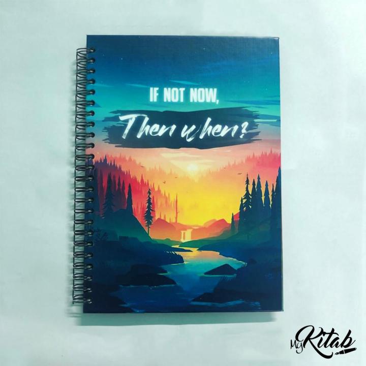 MyKitab - A5 Hard Cover Spiral Notebook - If Not Now|Notebook for Girls ...