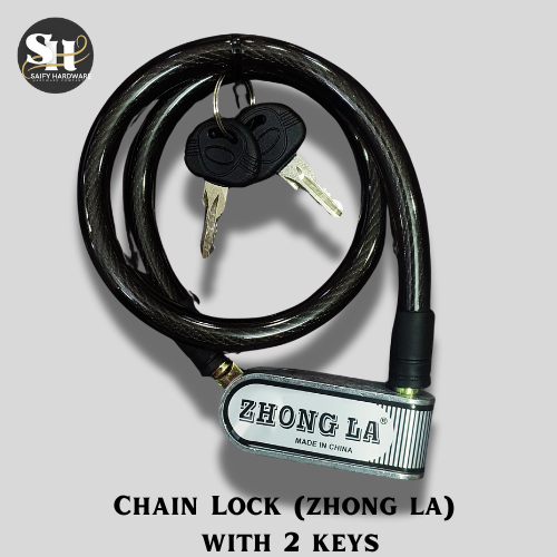 Chain Lock (Zhong La) with 2 Keys | Daraz.pk