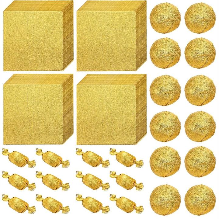 New Gold Foil Candy Wrappers Square Gilded Aluminum Foil Paper Foil ...