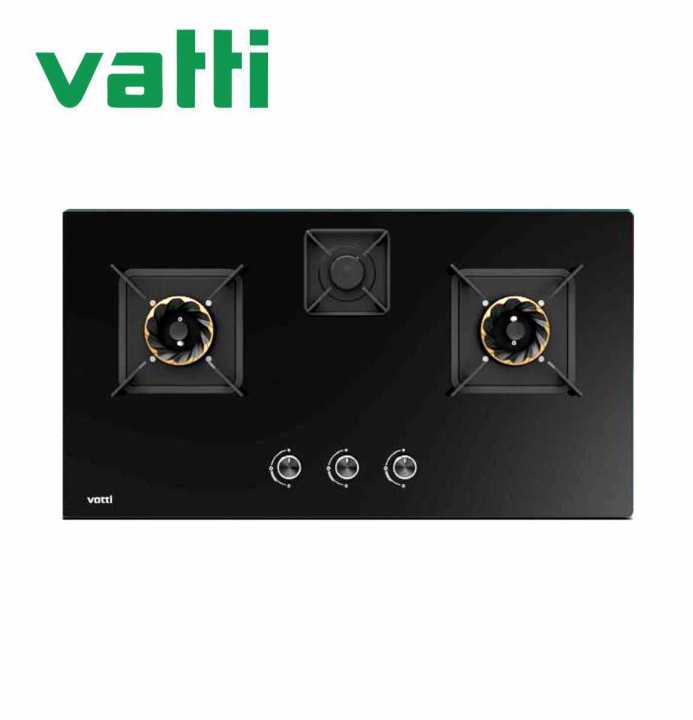Vatti 3 Burner Gas Hob Glass Top - C820G - Black Glass | Daraz.pk