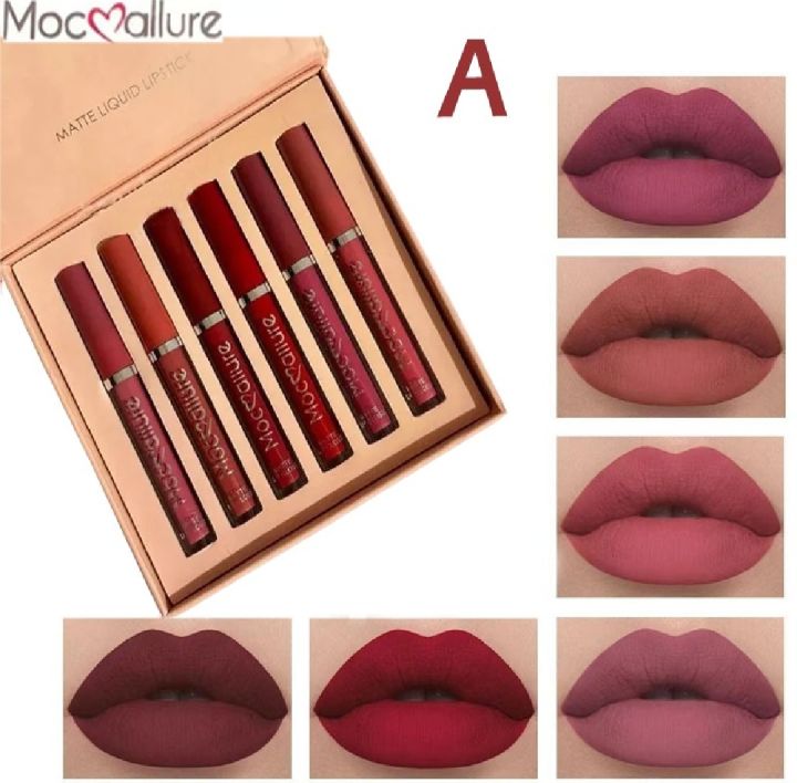 Lipgloss Lipstick Set of 6 Shades Matte Nude Colors Lip Sticks | Daraz.pk
