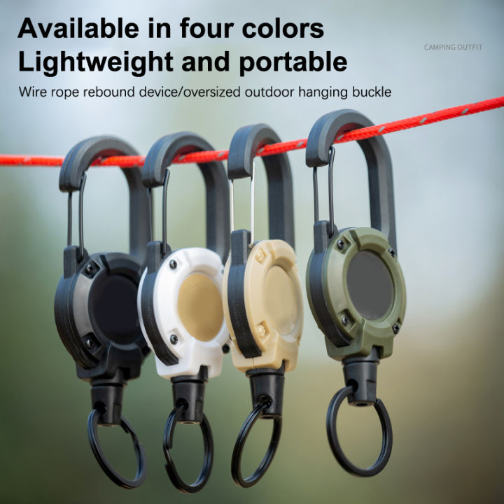 Outdoor Retractable Wire Rope Retractable Keychain Reel Retractable Key ...